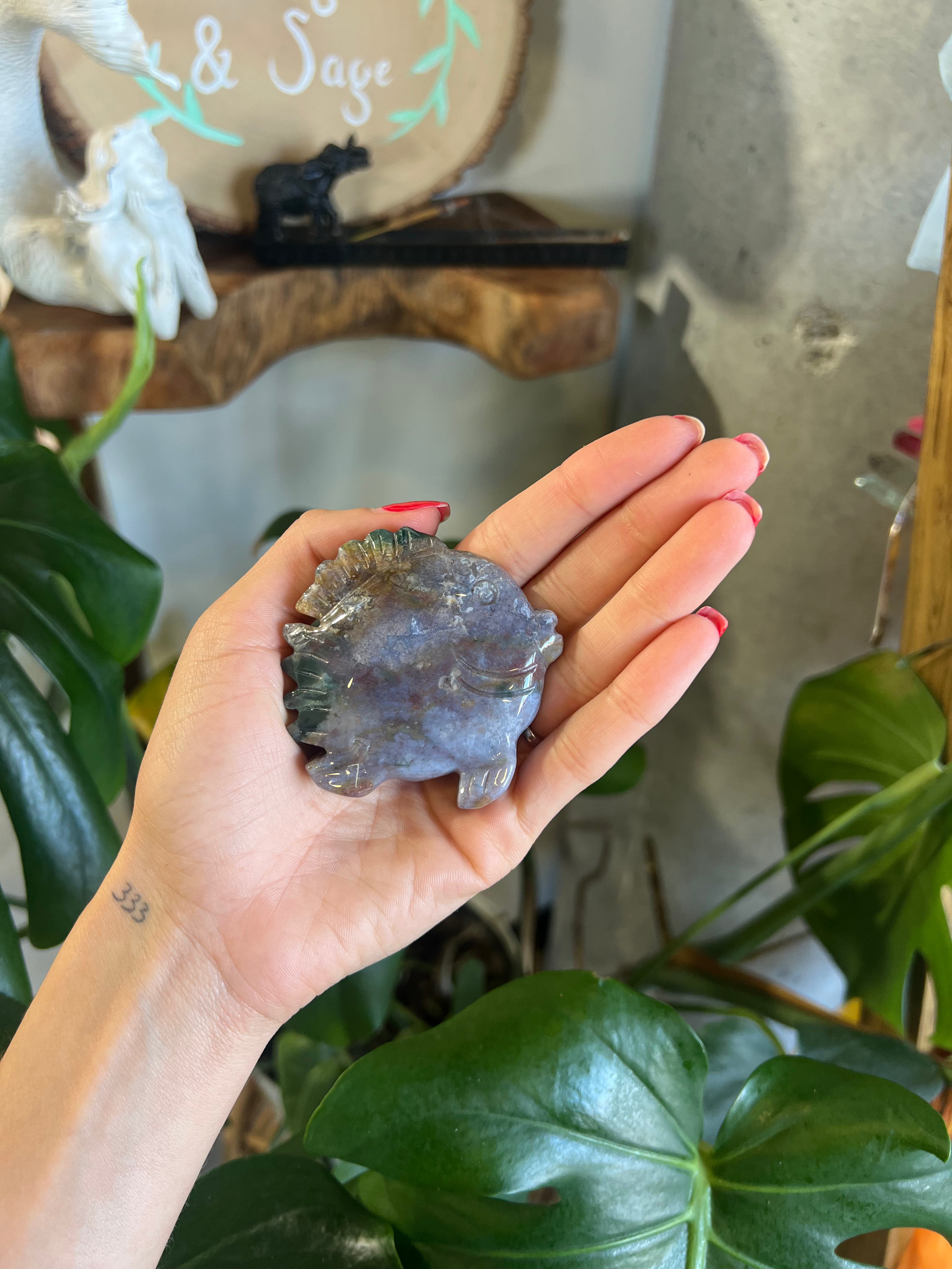 Ocean Jasper Fish Crystal Carving – Moonlight And Sage Shop