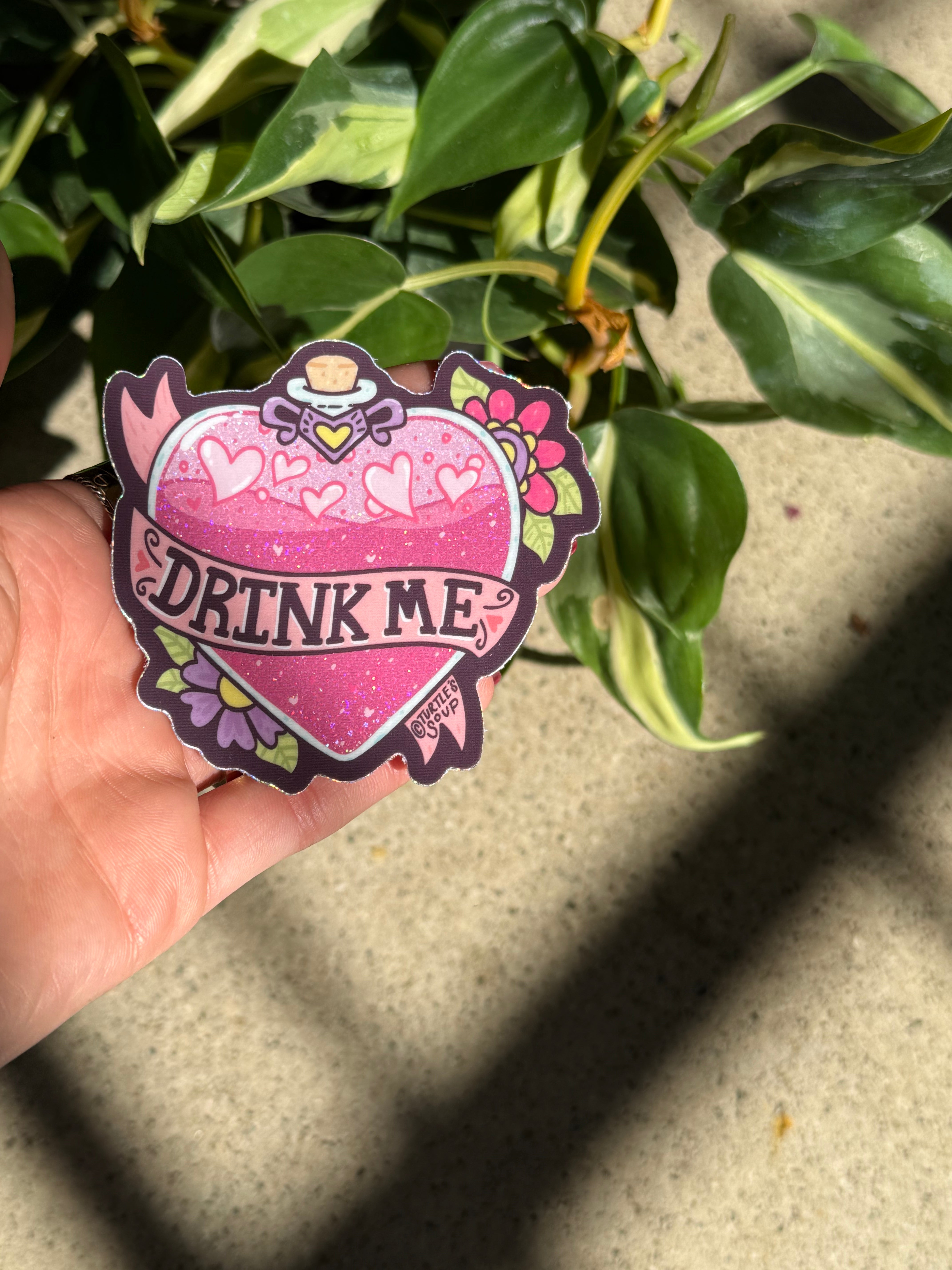 Drink Me Sticker – Moonlight And Sage Shop