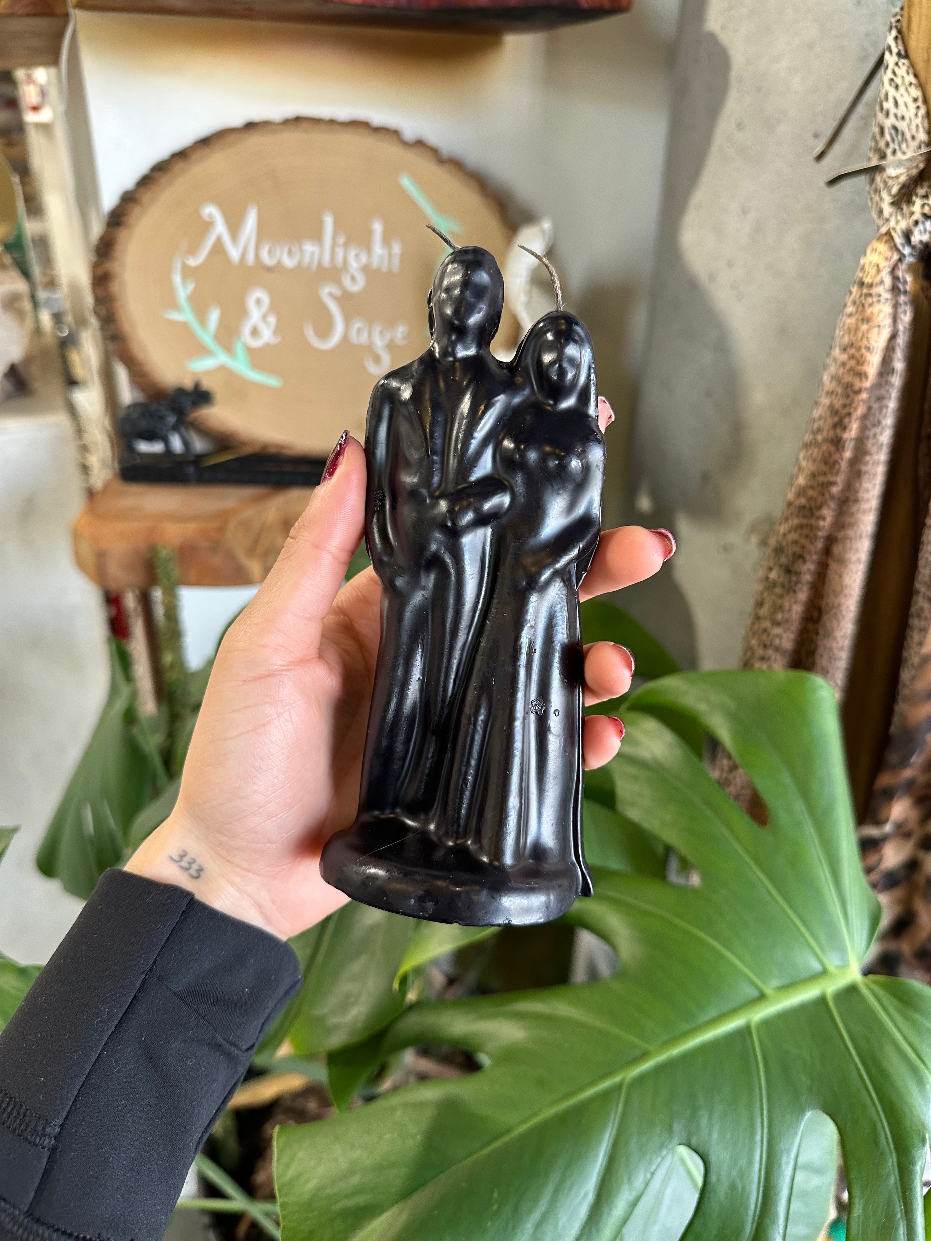 Black Bride and Groom Candle – Moonlight And Sage Shop