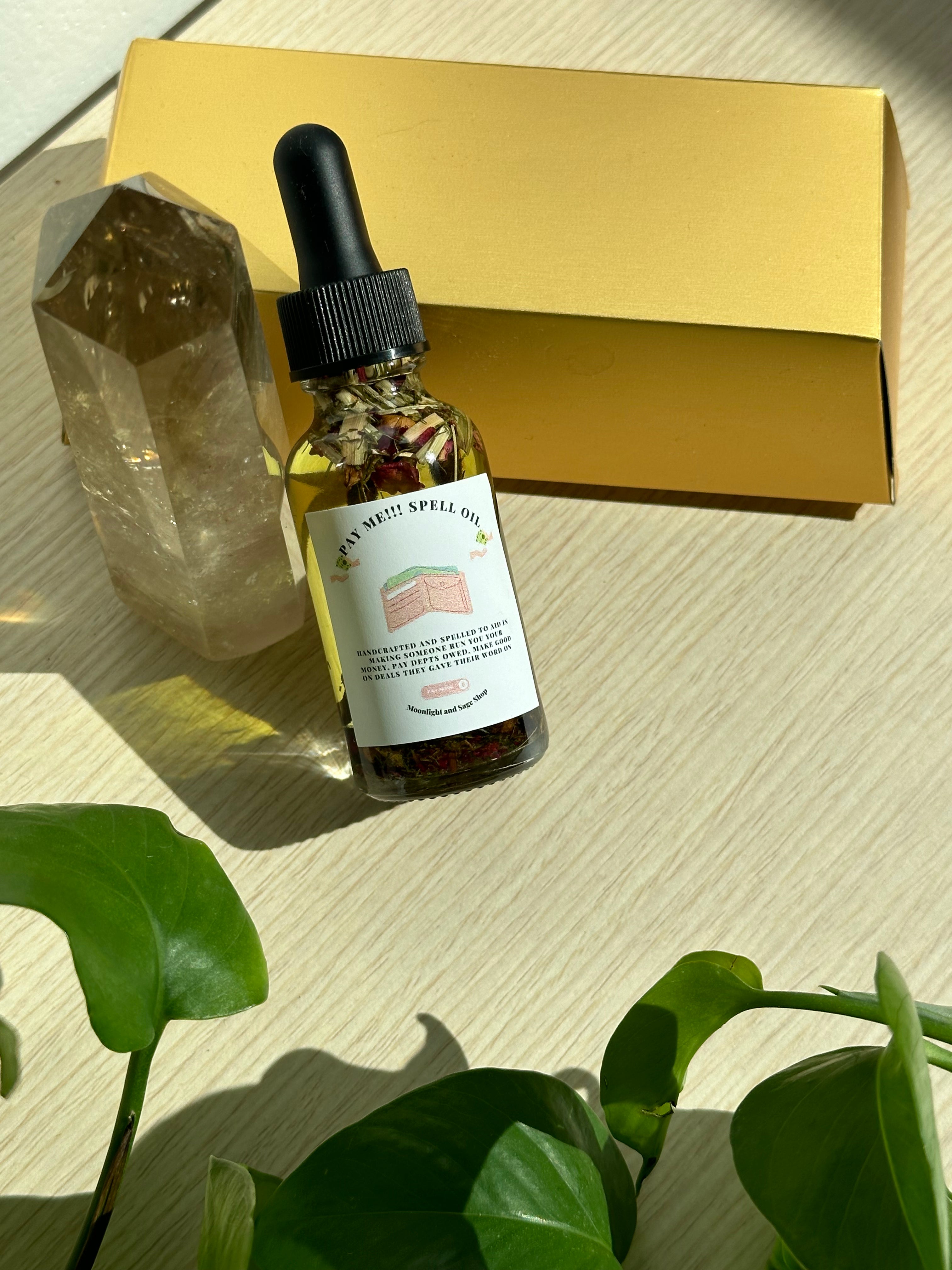 Pay Me!!! Spell Oil – Moonlight And Sage Shop