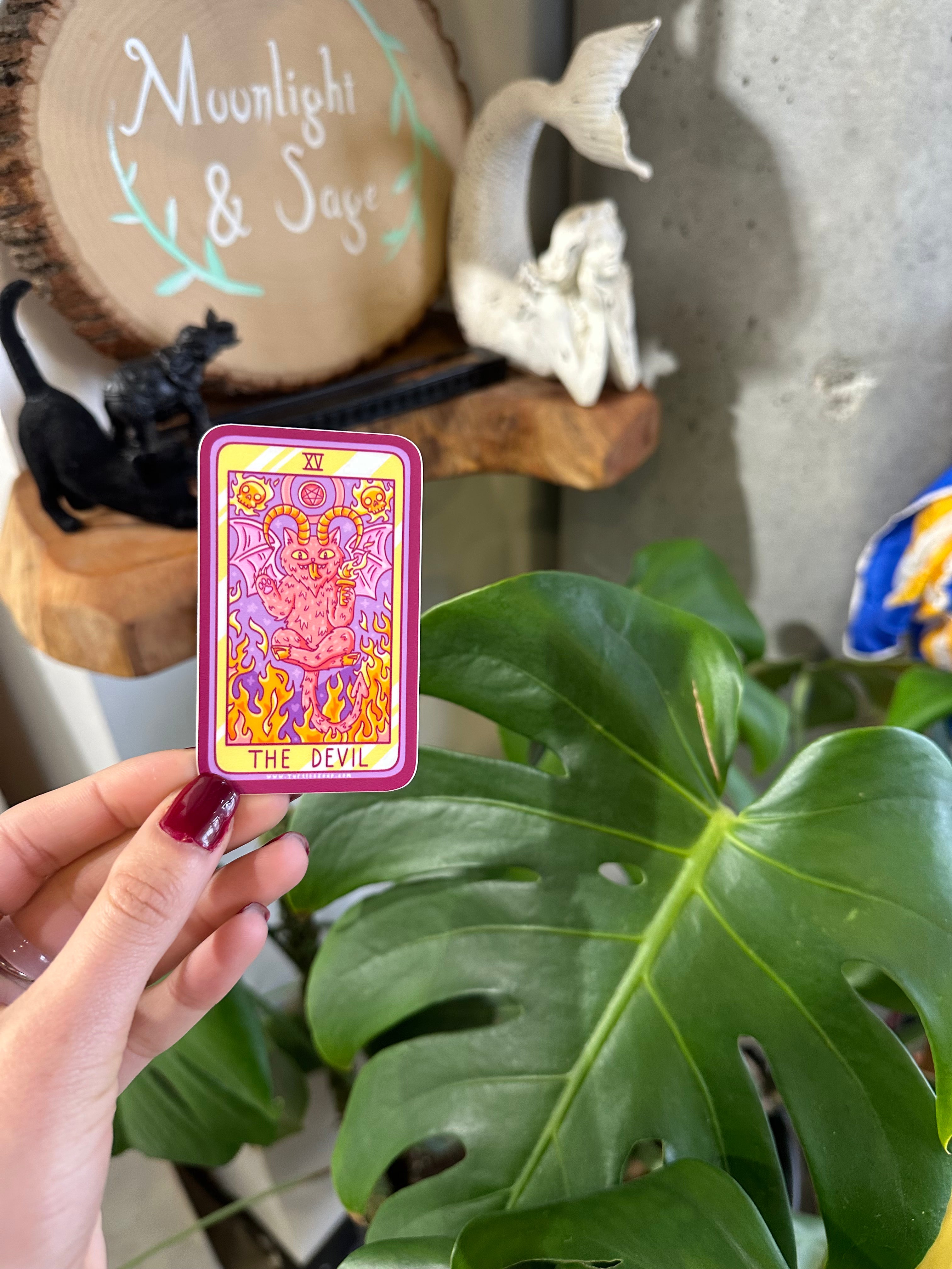The Devil Tarot Card Turtle's Soup Sticker – Moonlight And Sage Shop
