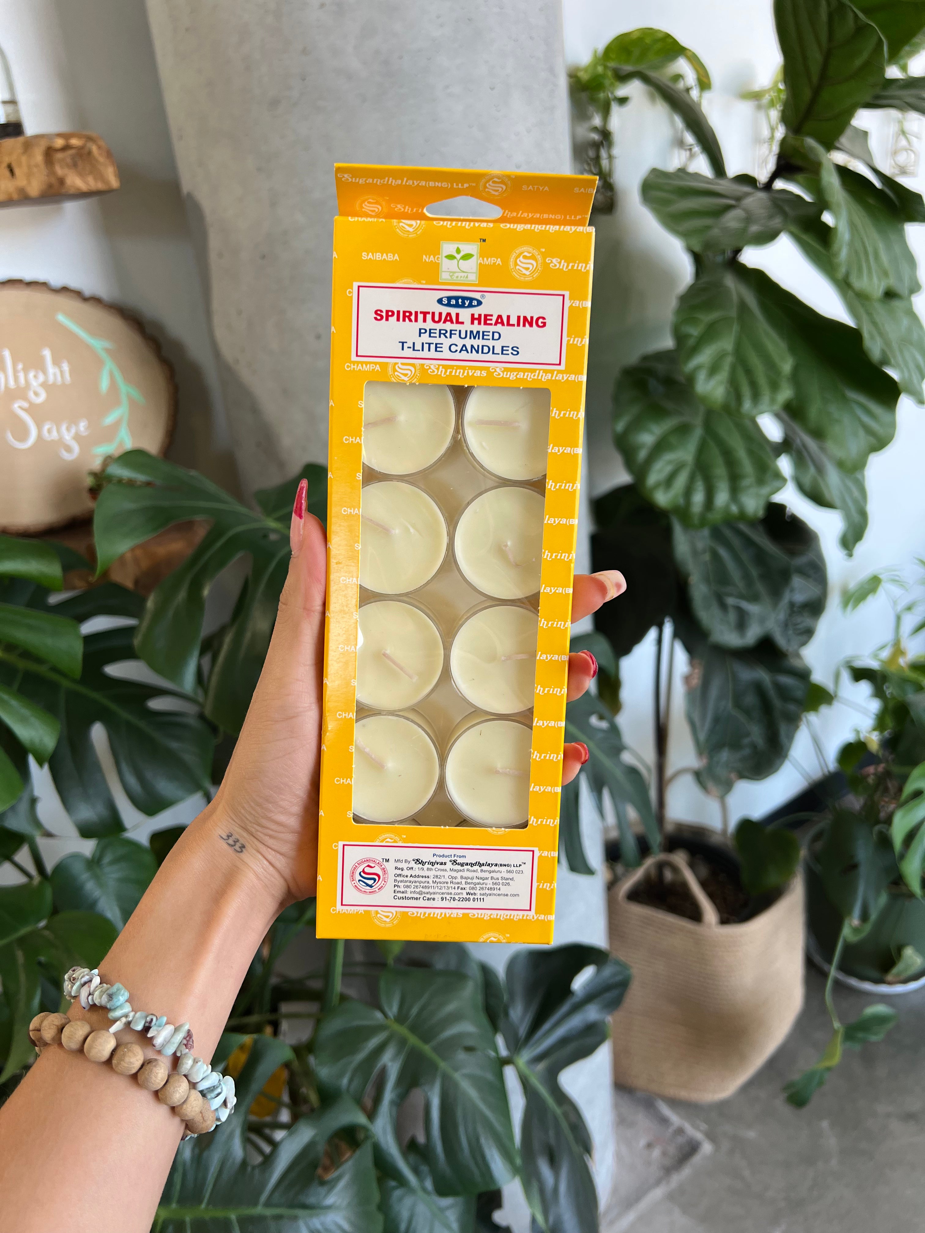 Spiritual Healing Perfumed Tea Light Candles Satya – Moonlight And Sage ...
