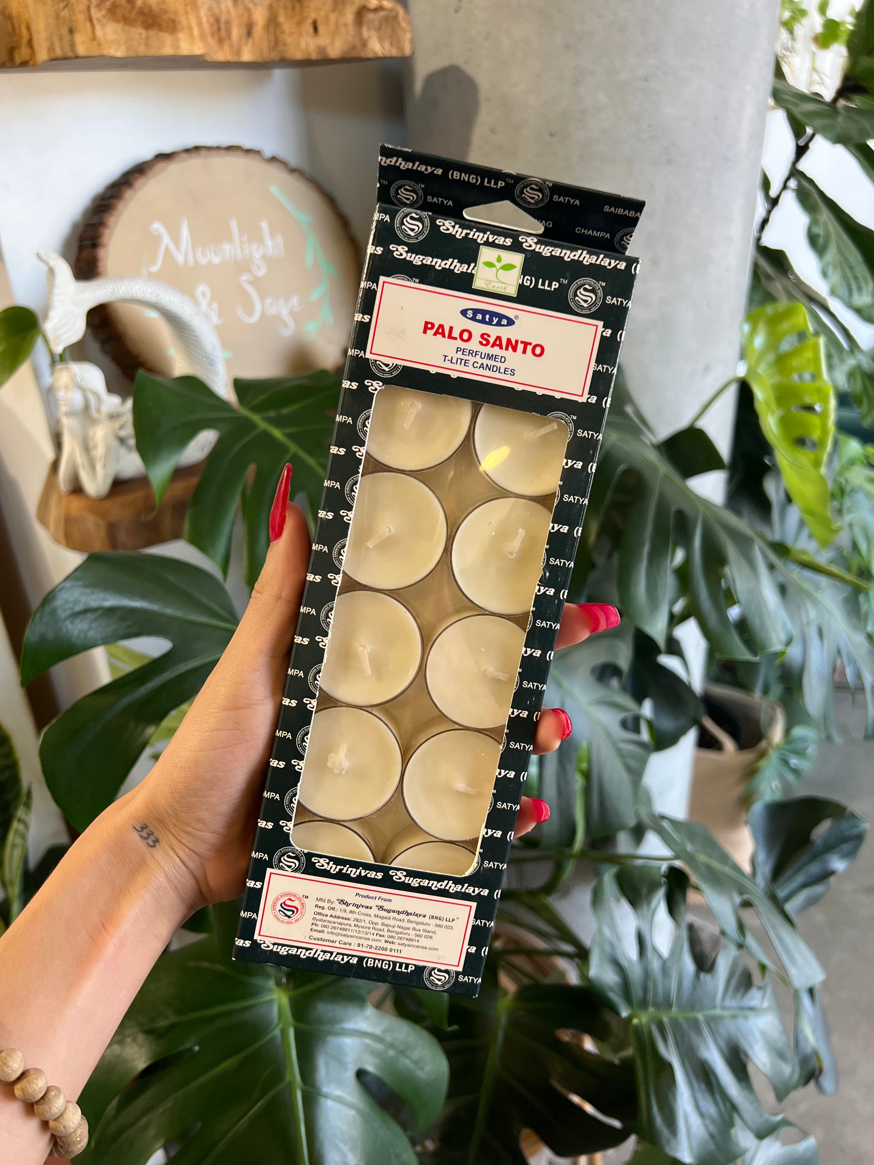 Palo Santo Perfumed Tea Light Candles Satya - (LOW IN STOCK ...