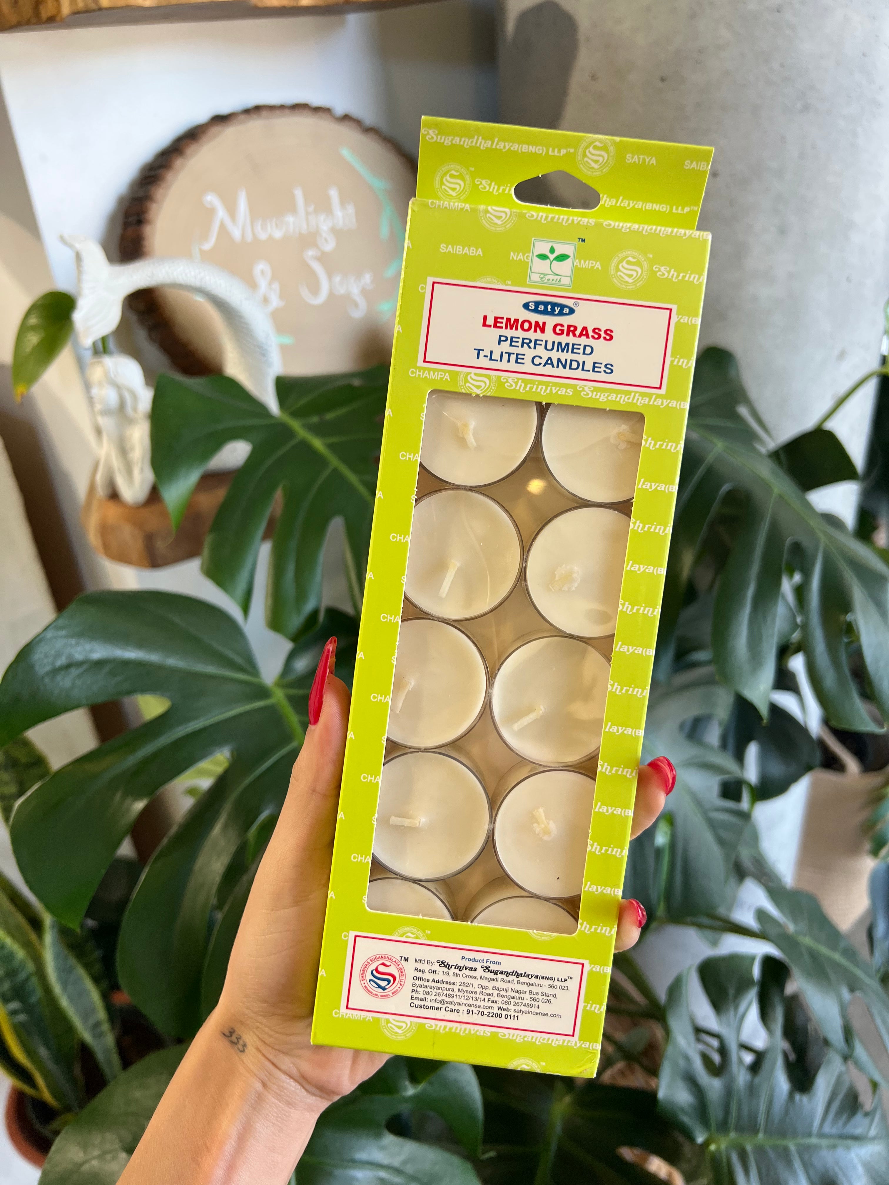 Lemongrass Perfumed Tea Light Candles Satya - (LOW IN STOCK ...