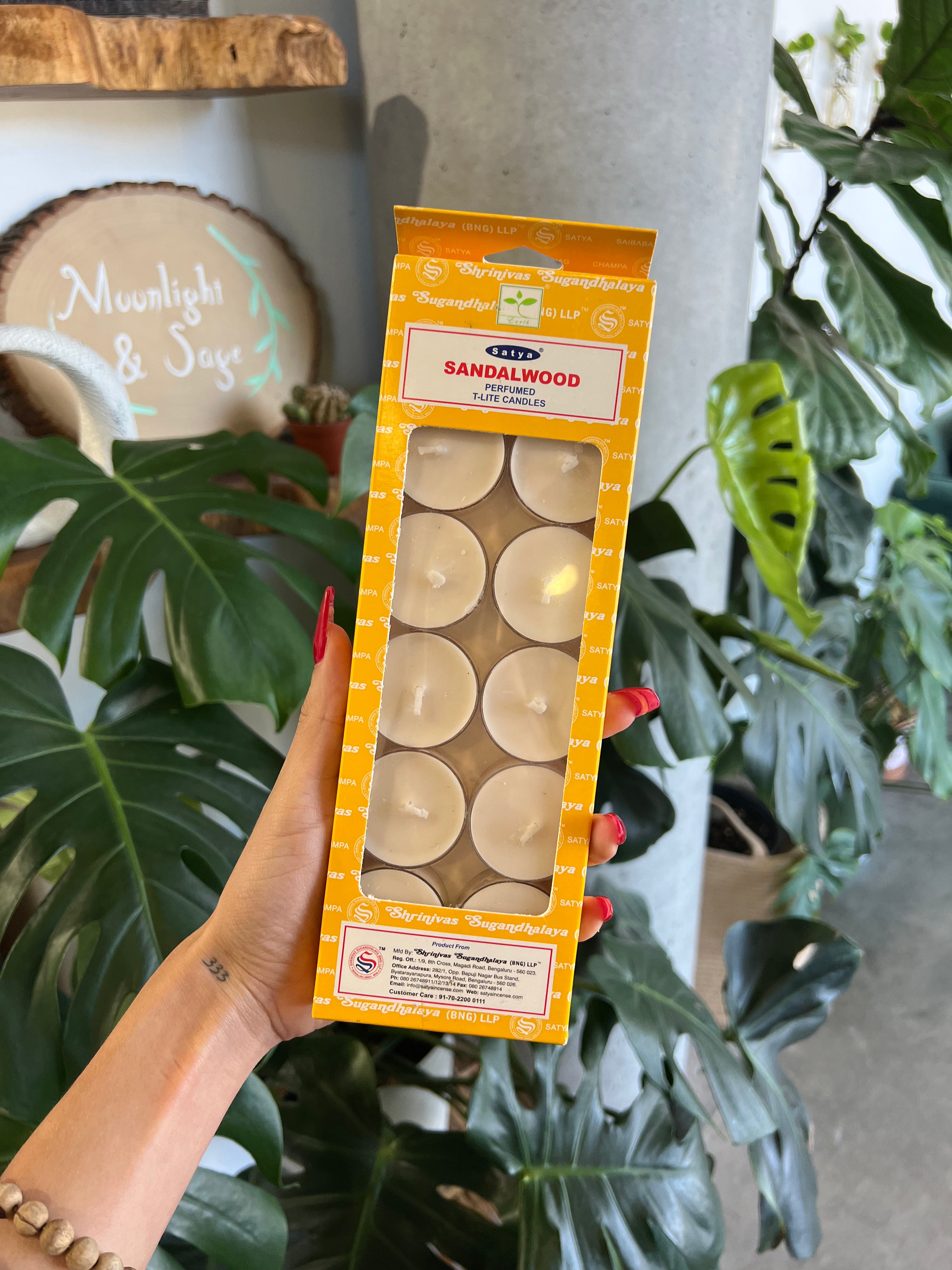 Sandalwood Perfumed Tea Light Candles Satya - (LOW IN STOCK ...