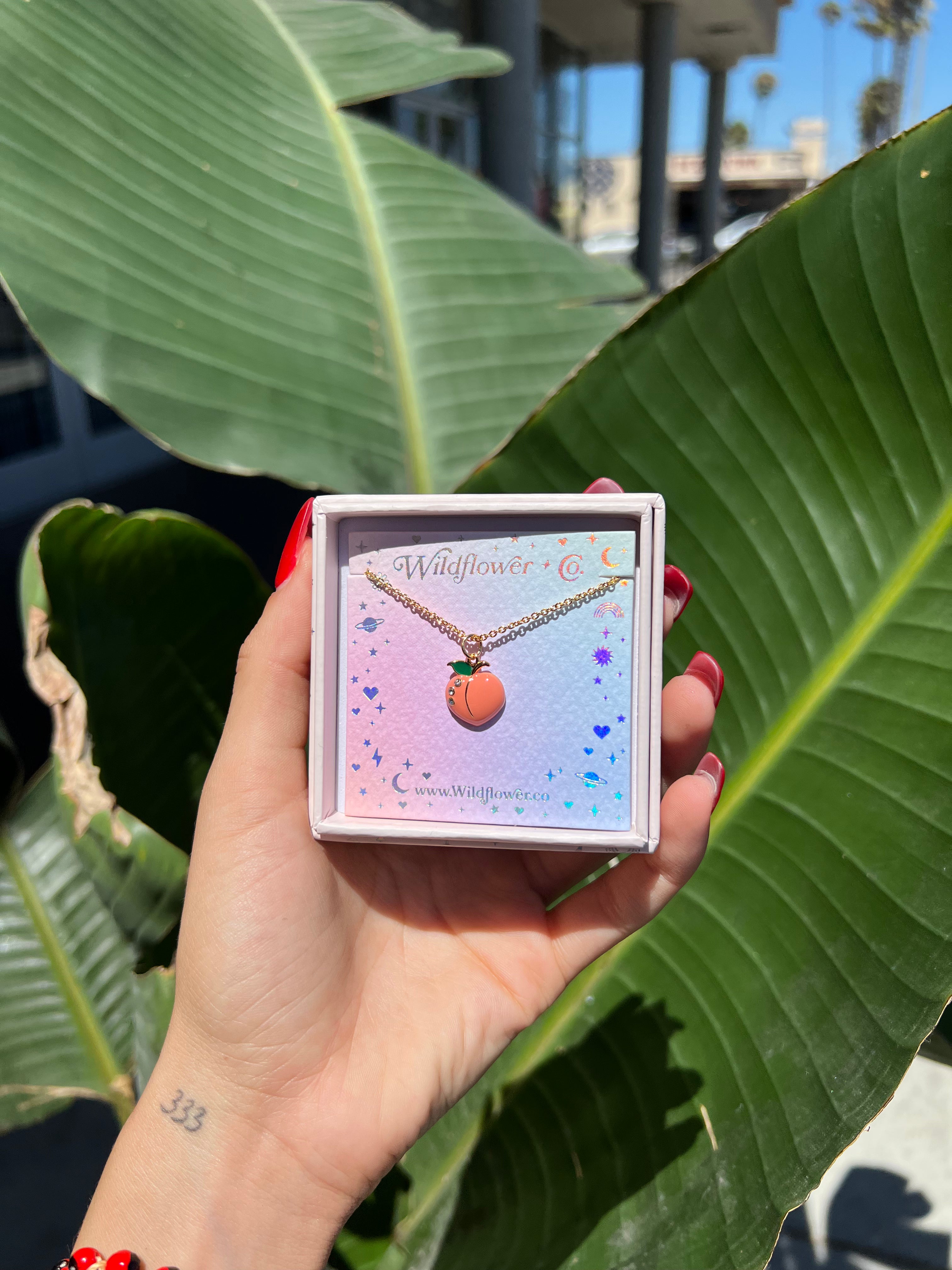 Peach Charm Necklace - (LAST IN STOCK) – Moonlight And Sage Shop